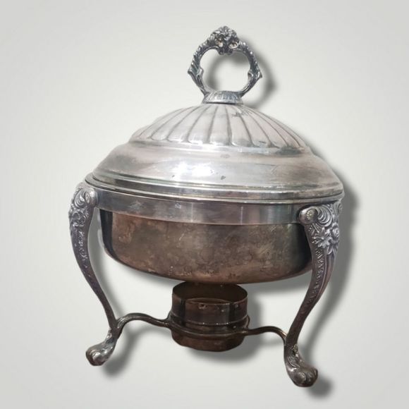 Vintage | Kitchen | Round Chafer Buffetsetchafing Dish Pan Dome Lid ...